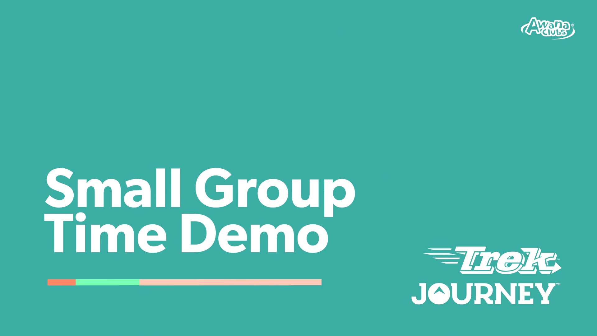 Journey Small Group Time Demo - Awana Basics