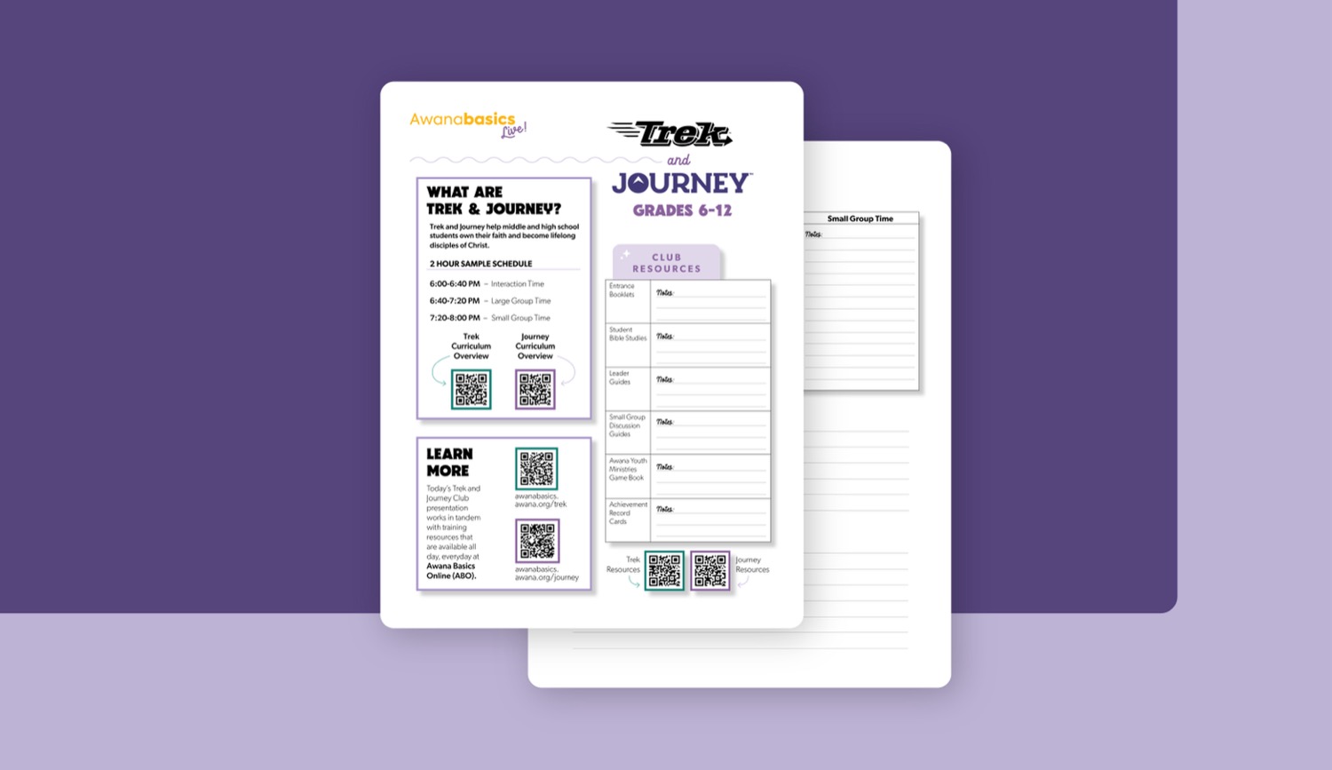 ABL Trek And Journey Breakout Handout - Awana Basics